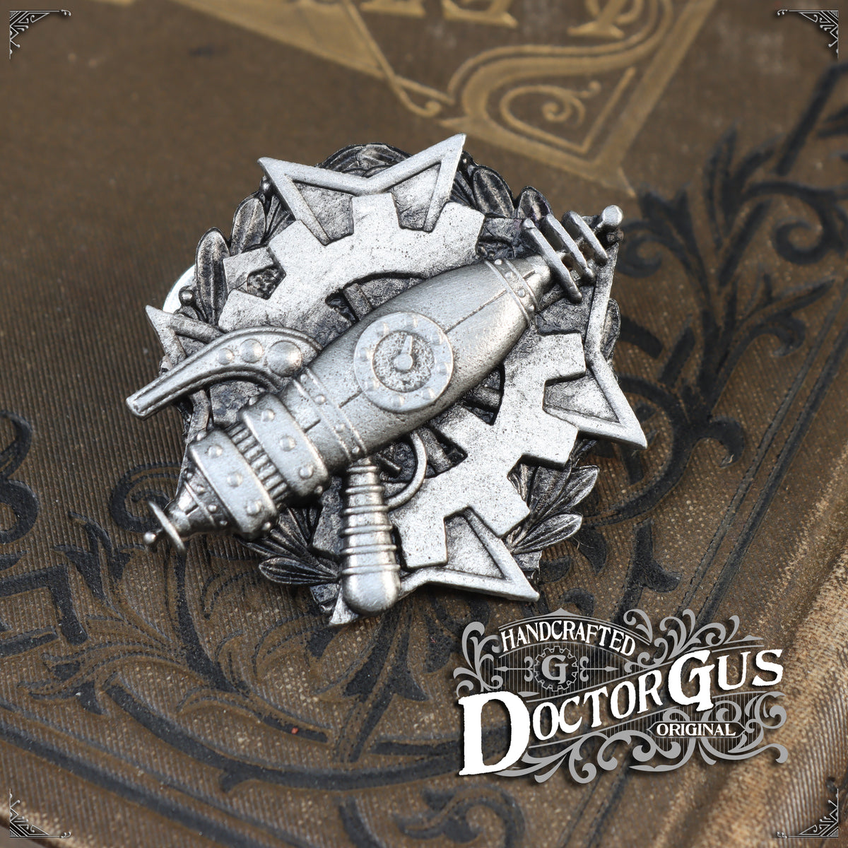 Raygun Badge – Doctor Gus Designs